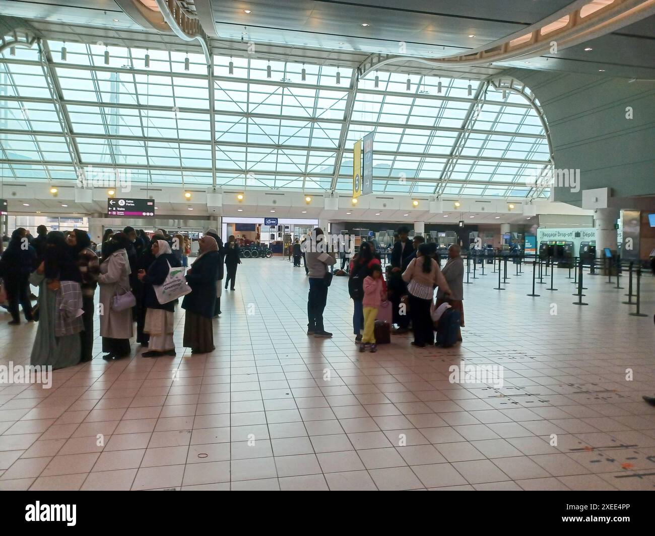Toronto, ON, Canada - June 21, 2024: Inside view of the Toronto Pearson International Airport ...