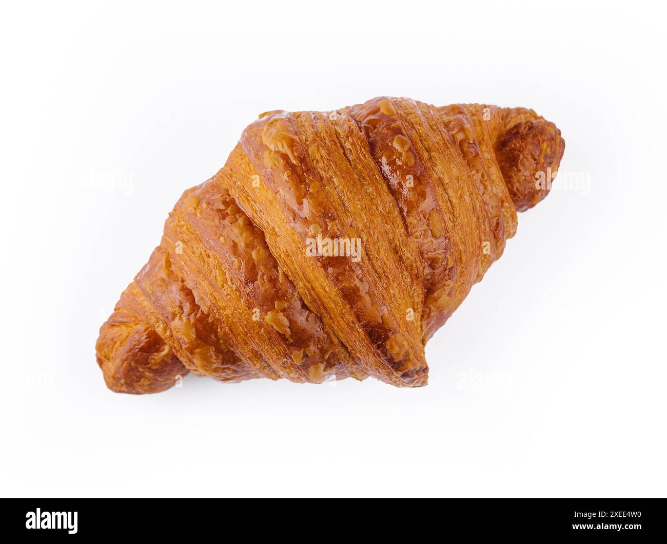 Fresh croissant on white Cut Out Stock Images & Pictures - Alamy