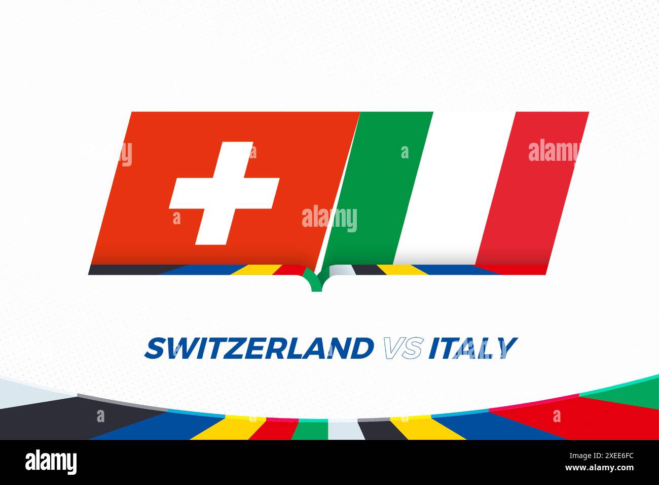 Switzerland vs Italy in Football Competition, Round of 16. Versus icon ...