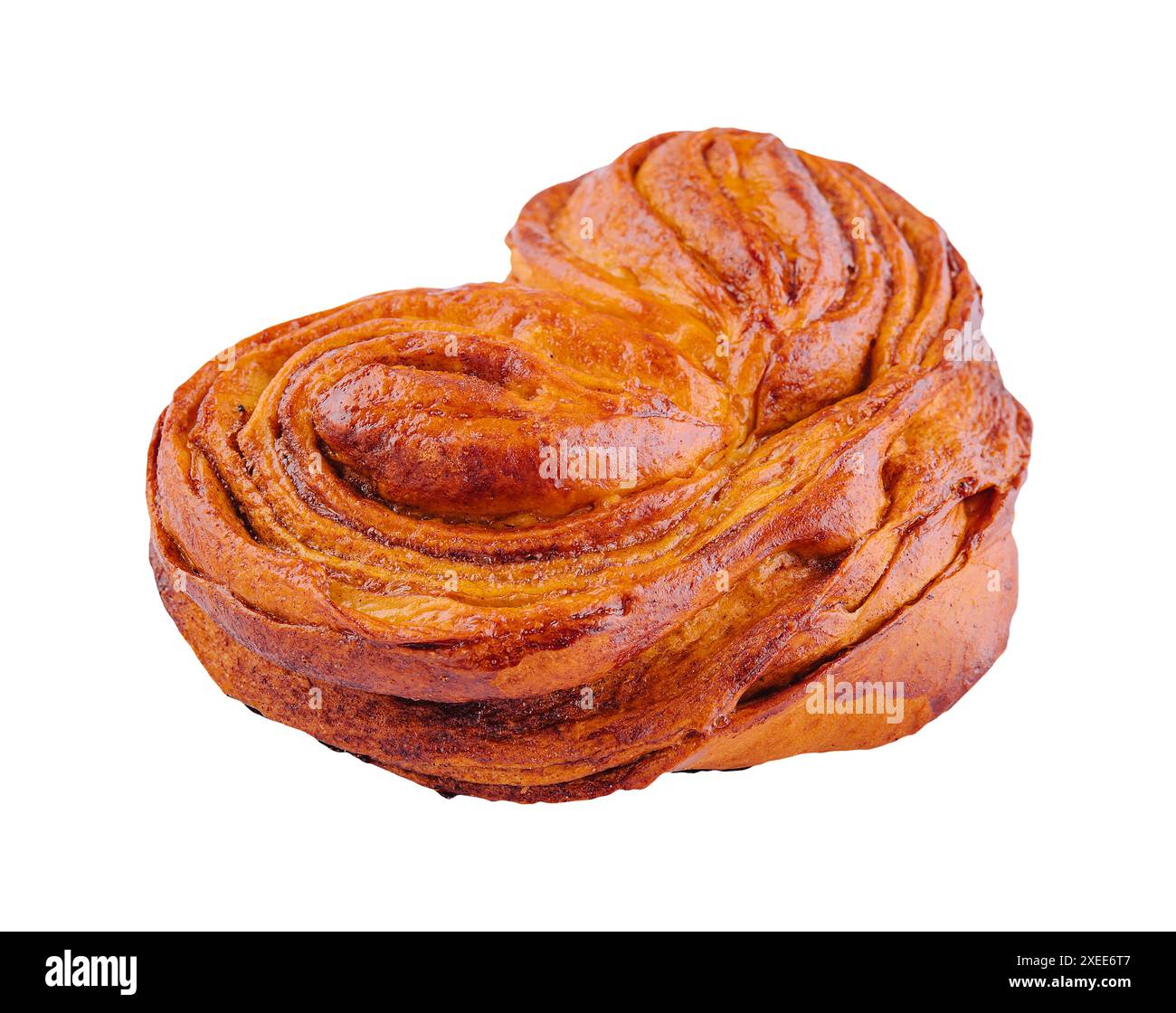 Cinnamon roll pastry bun isolated on white background Stock Photo - Alamy