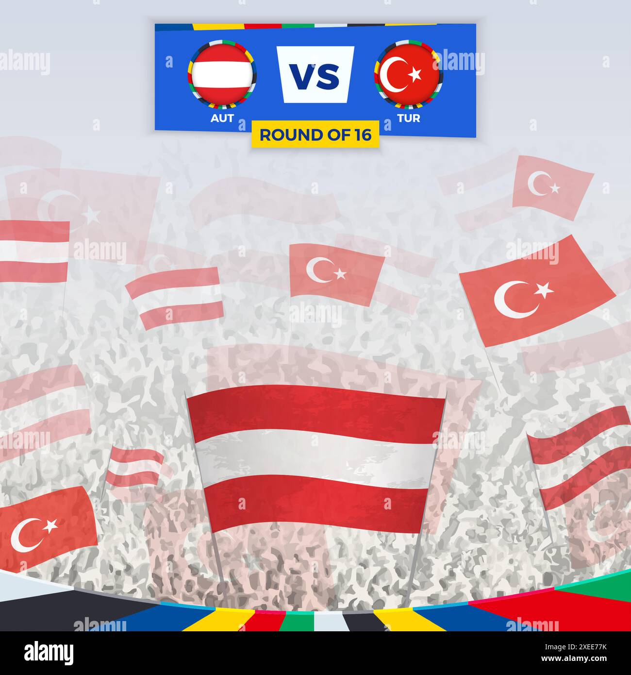 Turkey fans flag Stock Vector Images - Alamy