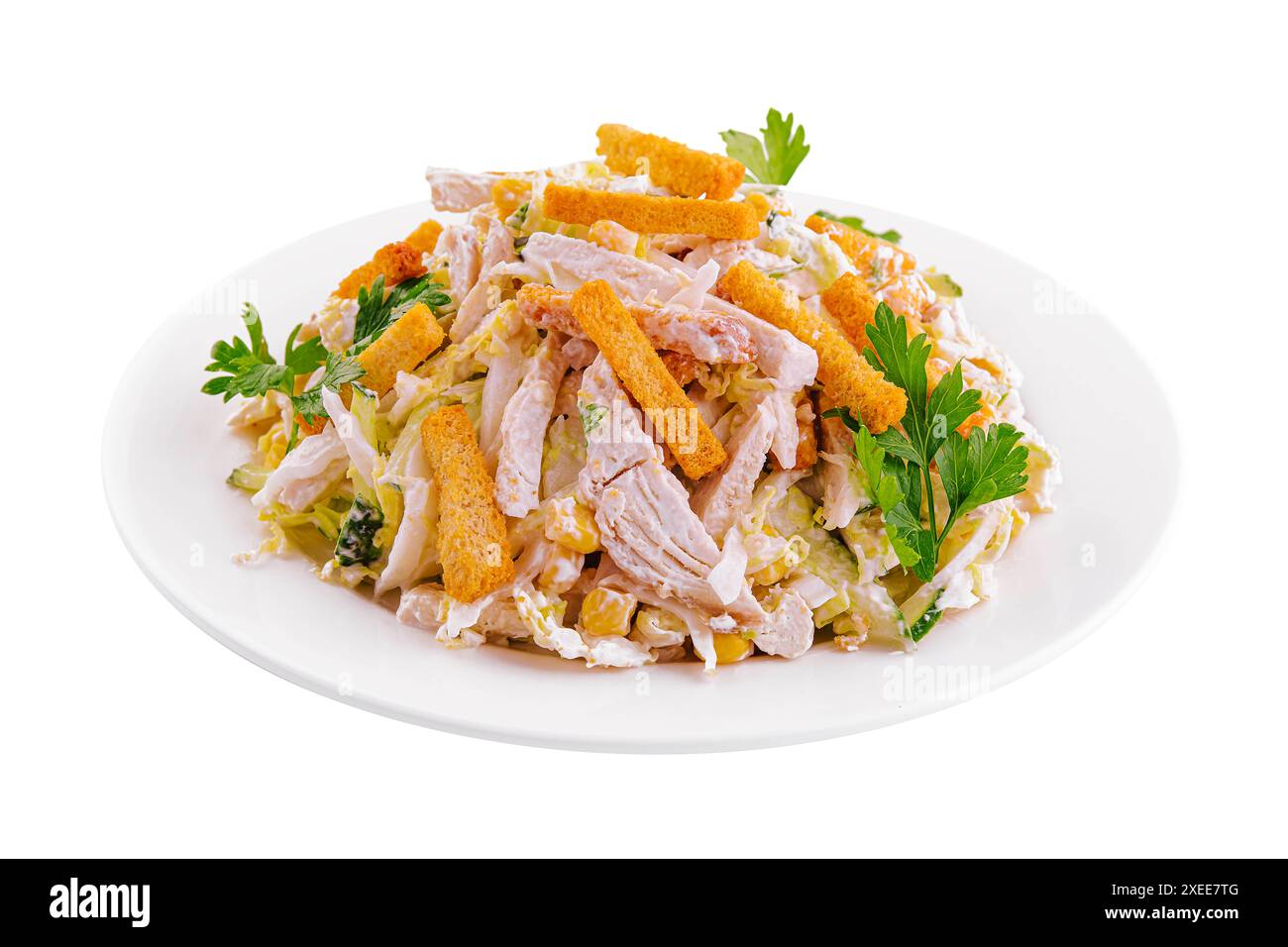 Chicken red cabbage salad corn hi-res stock photography and images - Alamy