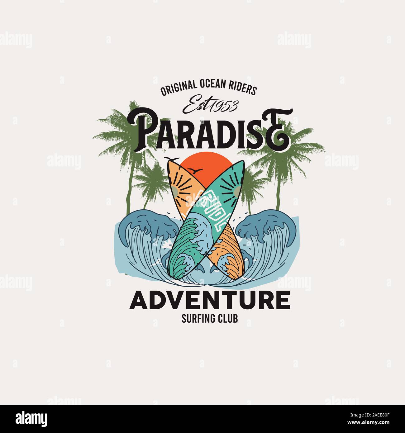 Retro surfing hi-res stock photography and images - Alamy