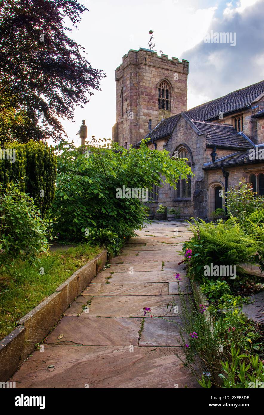 The sloping path leading to the doorway of St Bartholomew's Church ...