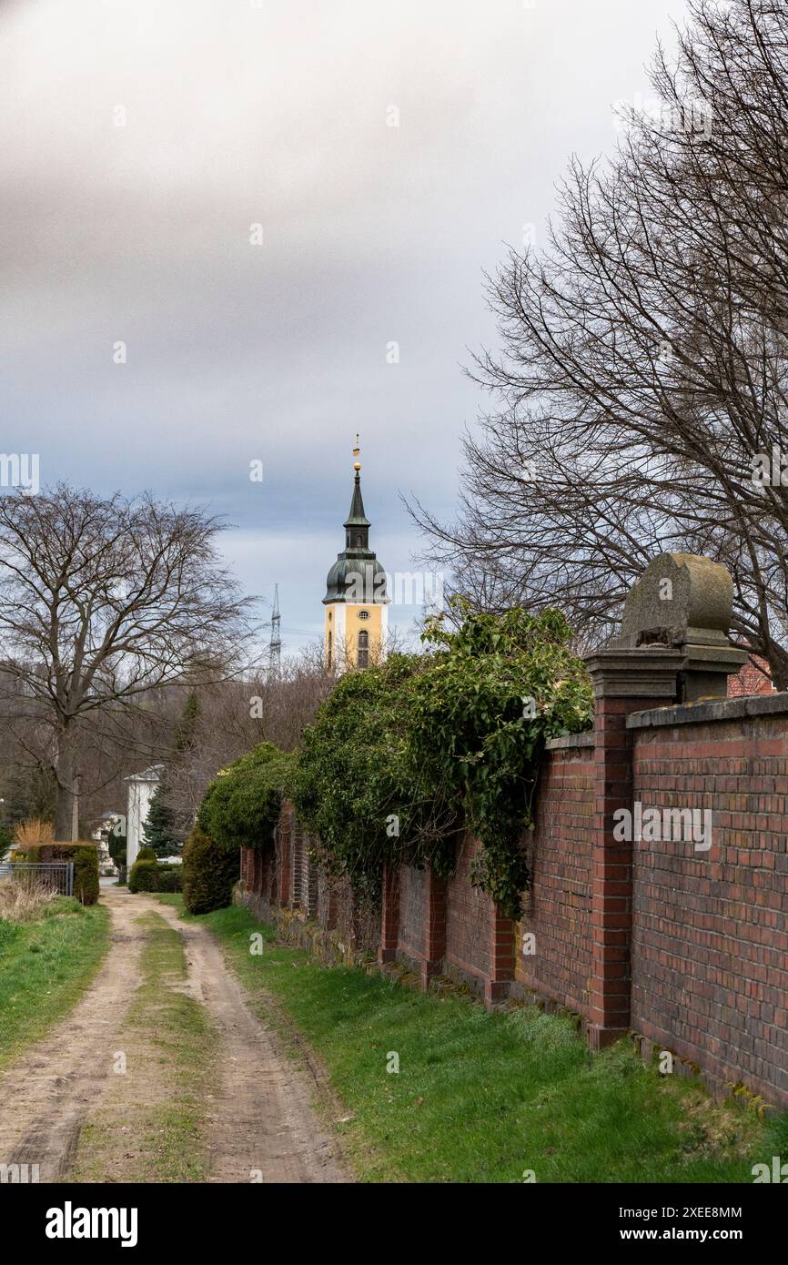 View of the church in Neukirch Lausitz 2 Stock Photo - Alamy