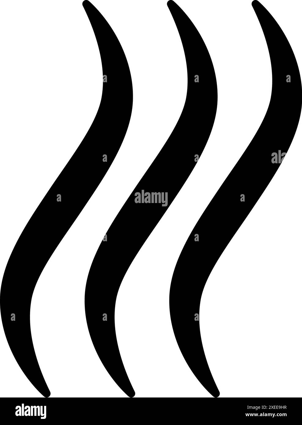 Smoke icon. Abstract odor symbol. Hand drawn hot vapor. Line air smell ...