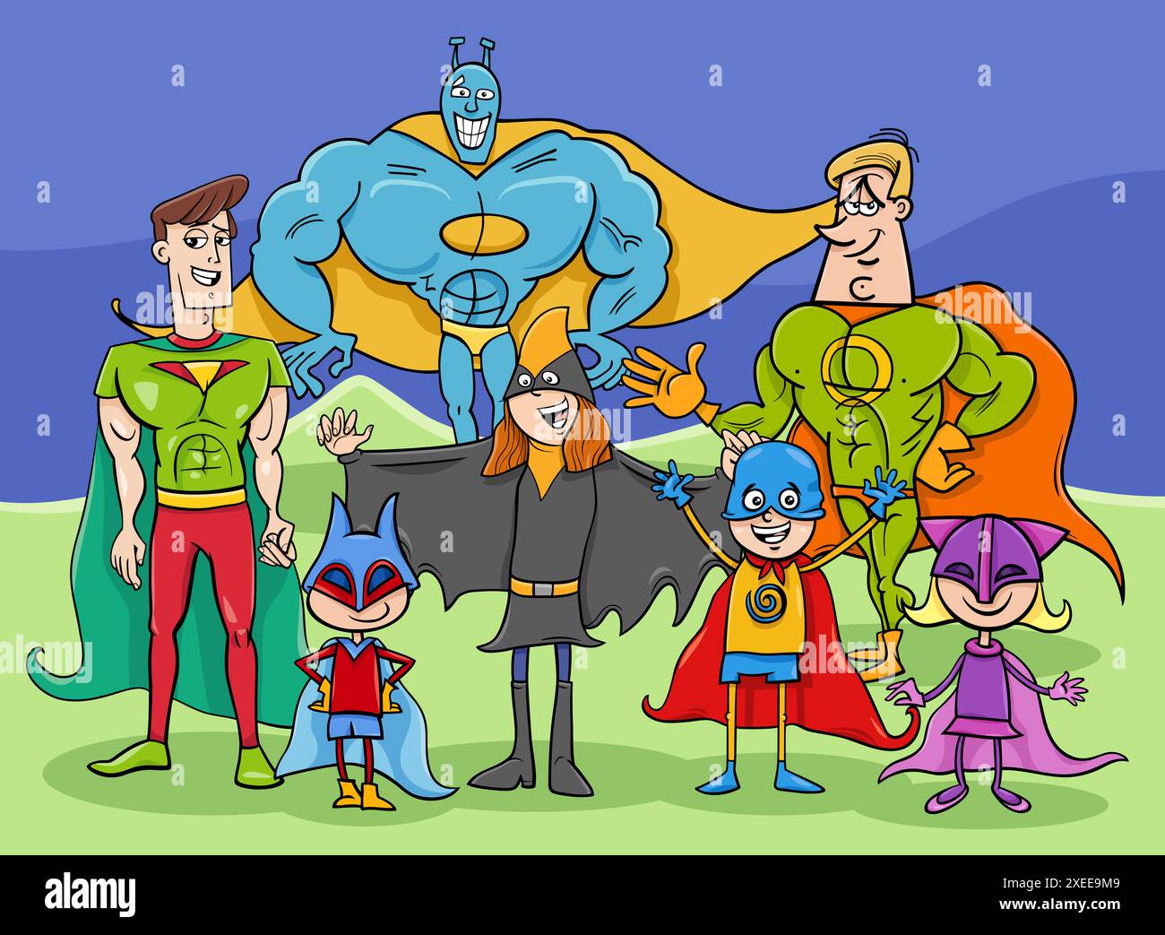 Funny Superhero Illustrations Funny Superhero Vector Free Download