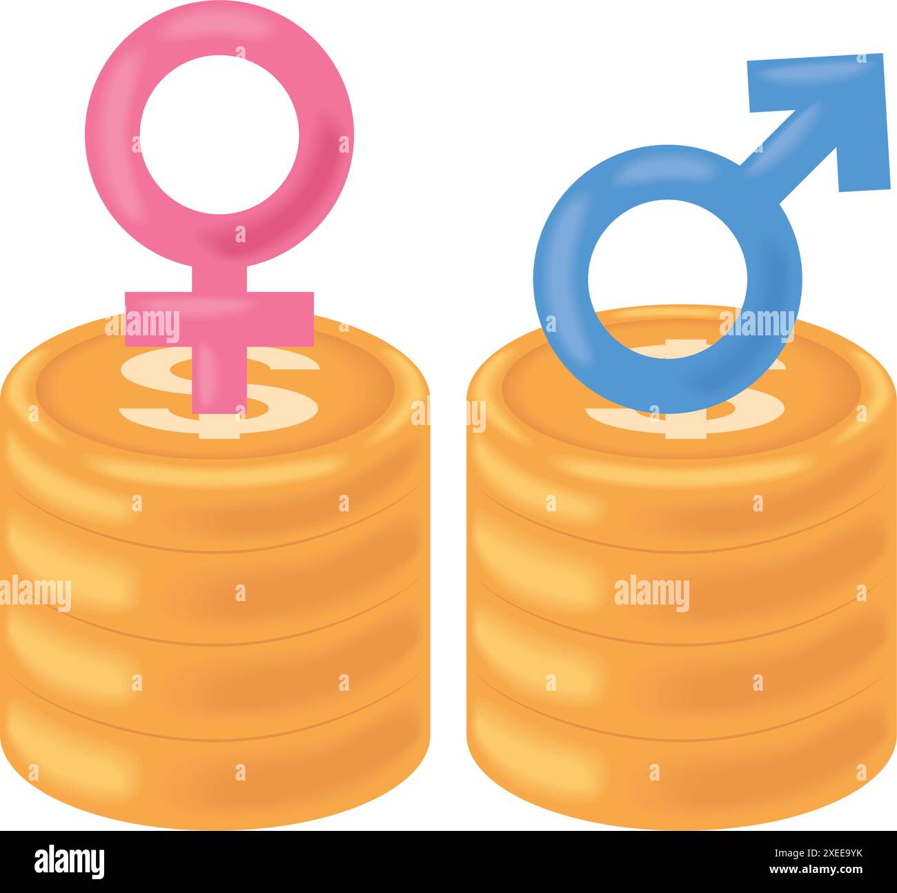 Gender gap in employment Stock Vector Images - Alamy
