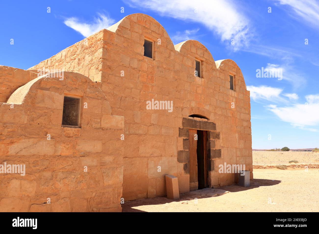 the Exterior of the Amra desert castle (Qasr Amra) near Amman, Jordan ...