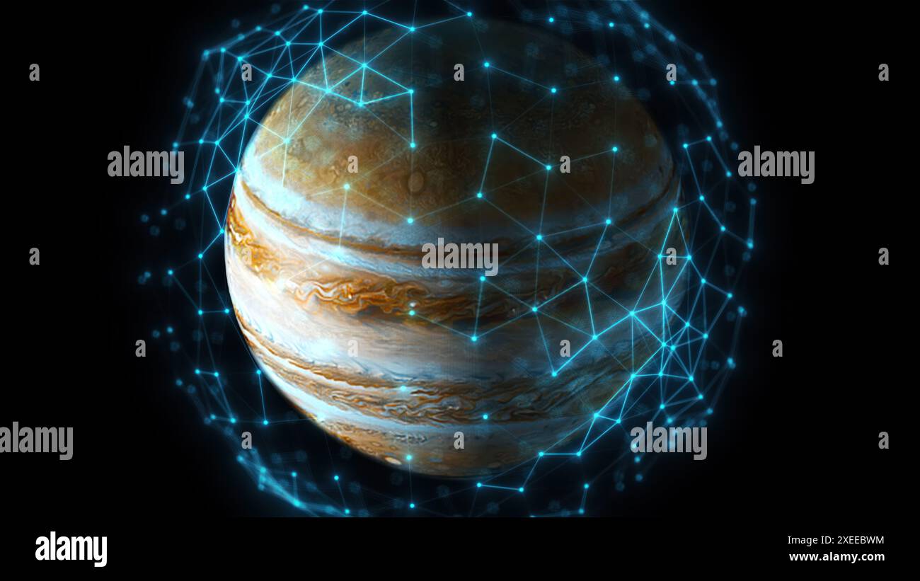 Jupiter with technology Stock Photo - Alamy