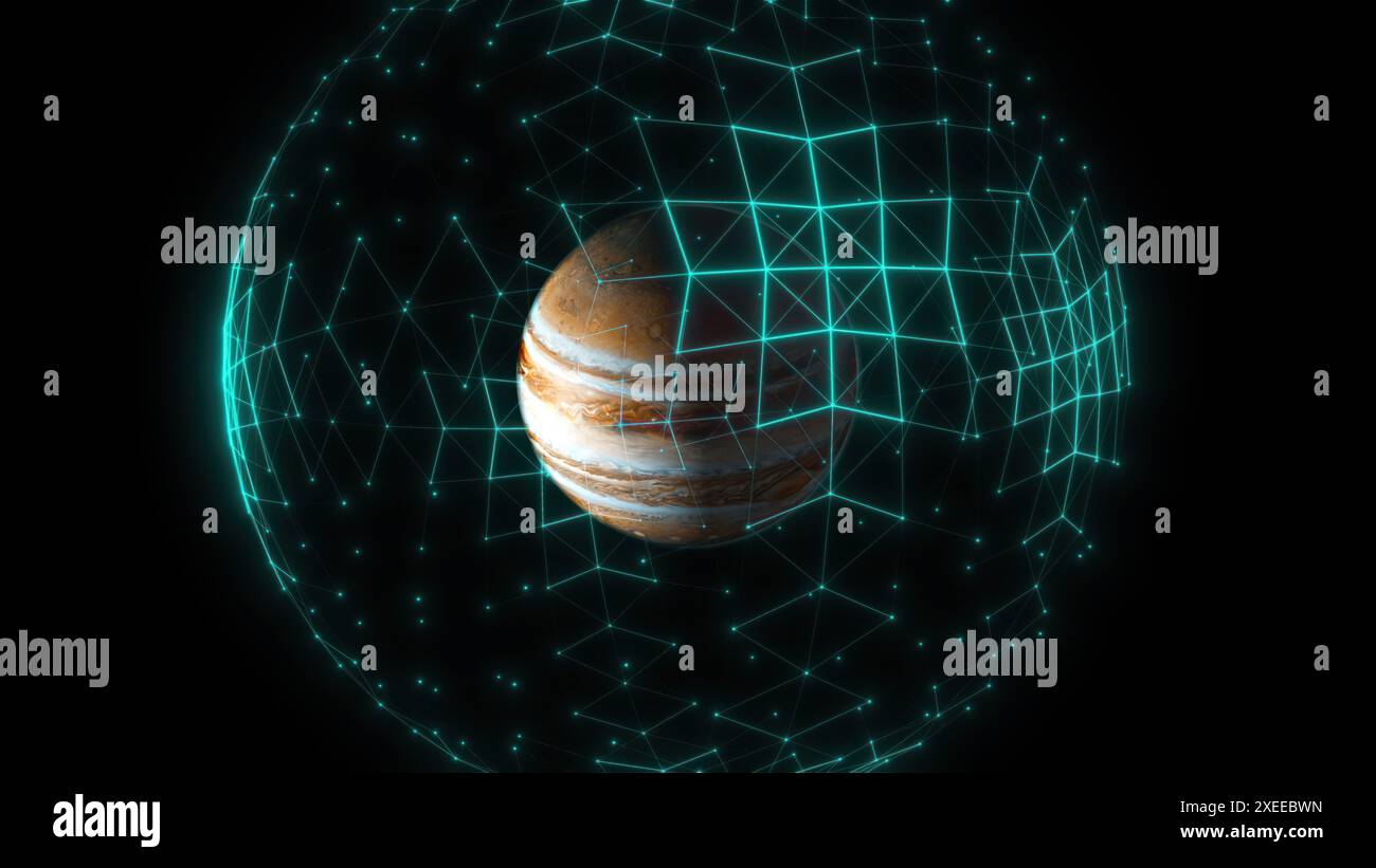 Jupiter with technology Stock Photo - Alamy