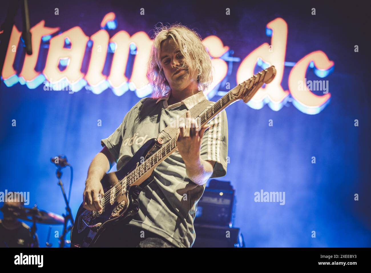 Conor Deegan III of the group Fontaines D.C. during the Romance European Tour 2024, 25 June 2024 ...