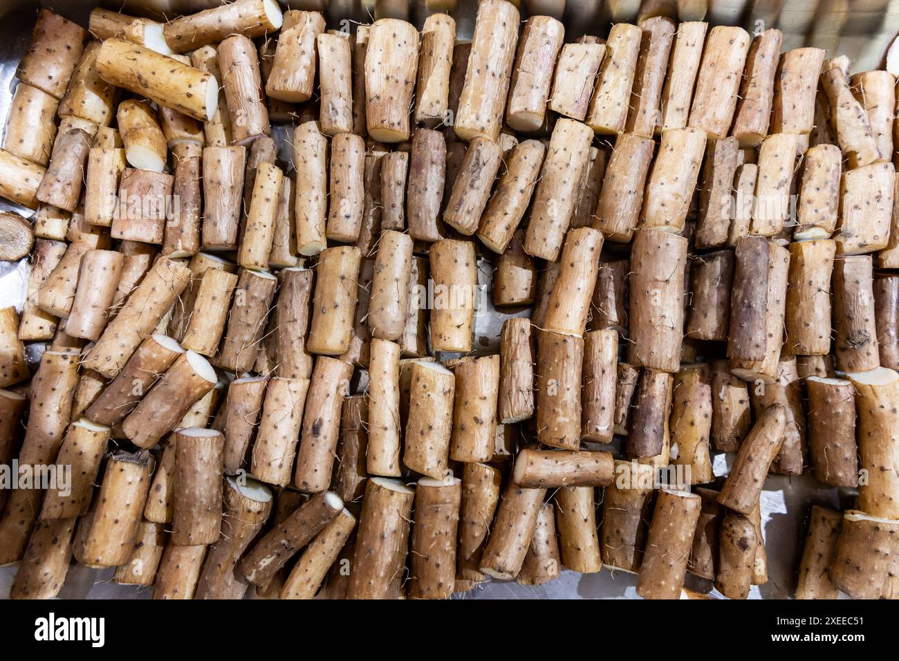 Steamed Huai Shan or Chinese yam are roots that are used in chinese ...