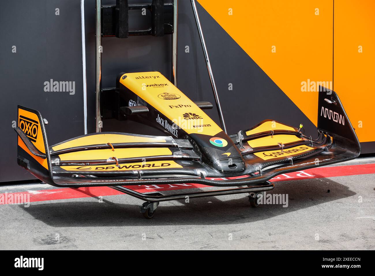 McLaren F1 Team MCL38, mechanical detail front wing during the Formula ...