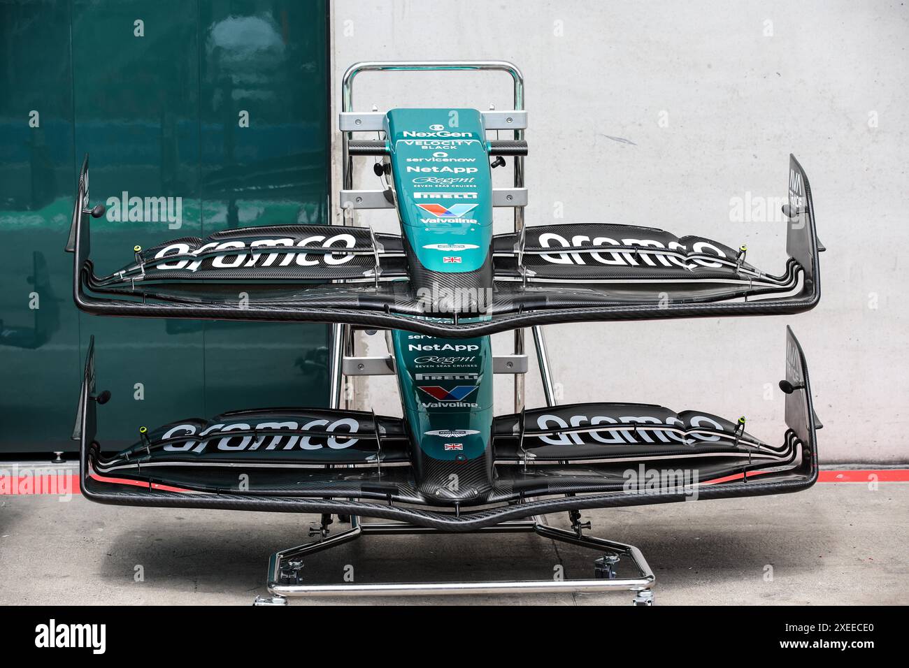 Aston Martin F1 Team AMR23, mechanical detail front wing during the ...