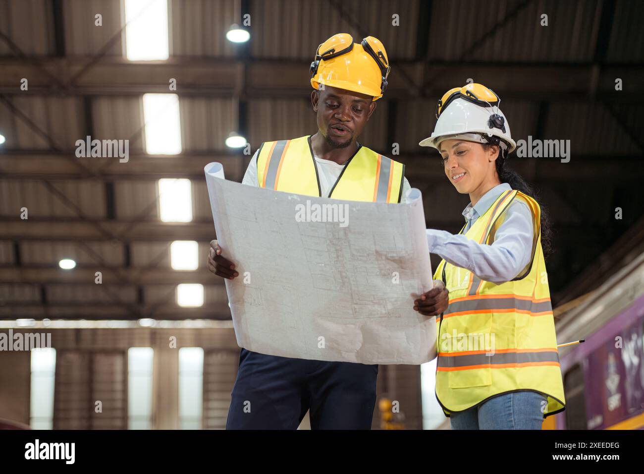 Railway technicians and engineers, Inspect the trains in train repair ...