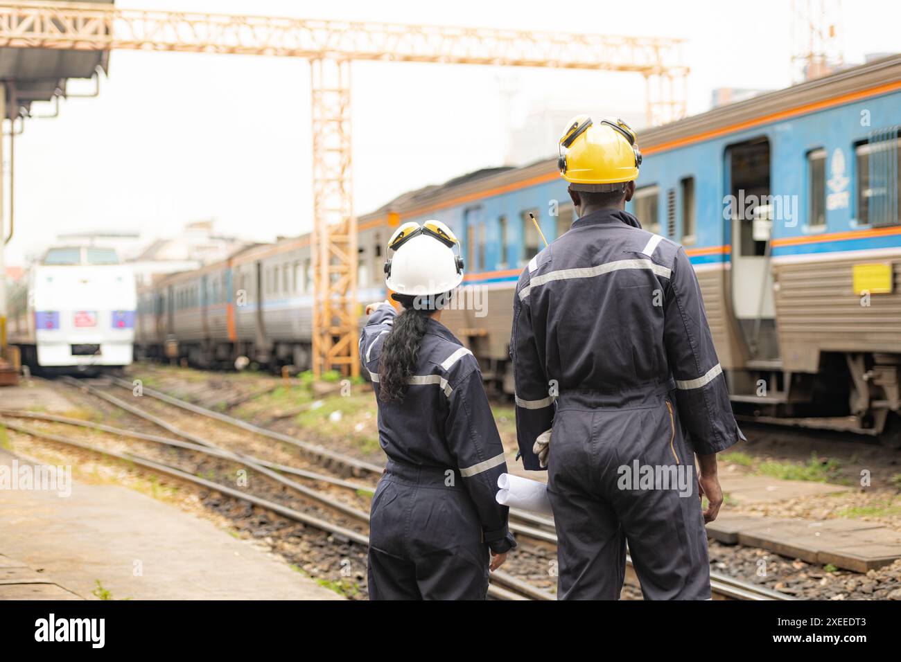 Person working on the railroad tracks hi-res stock photography and ...