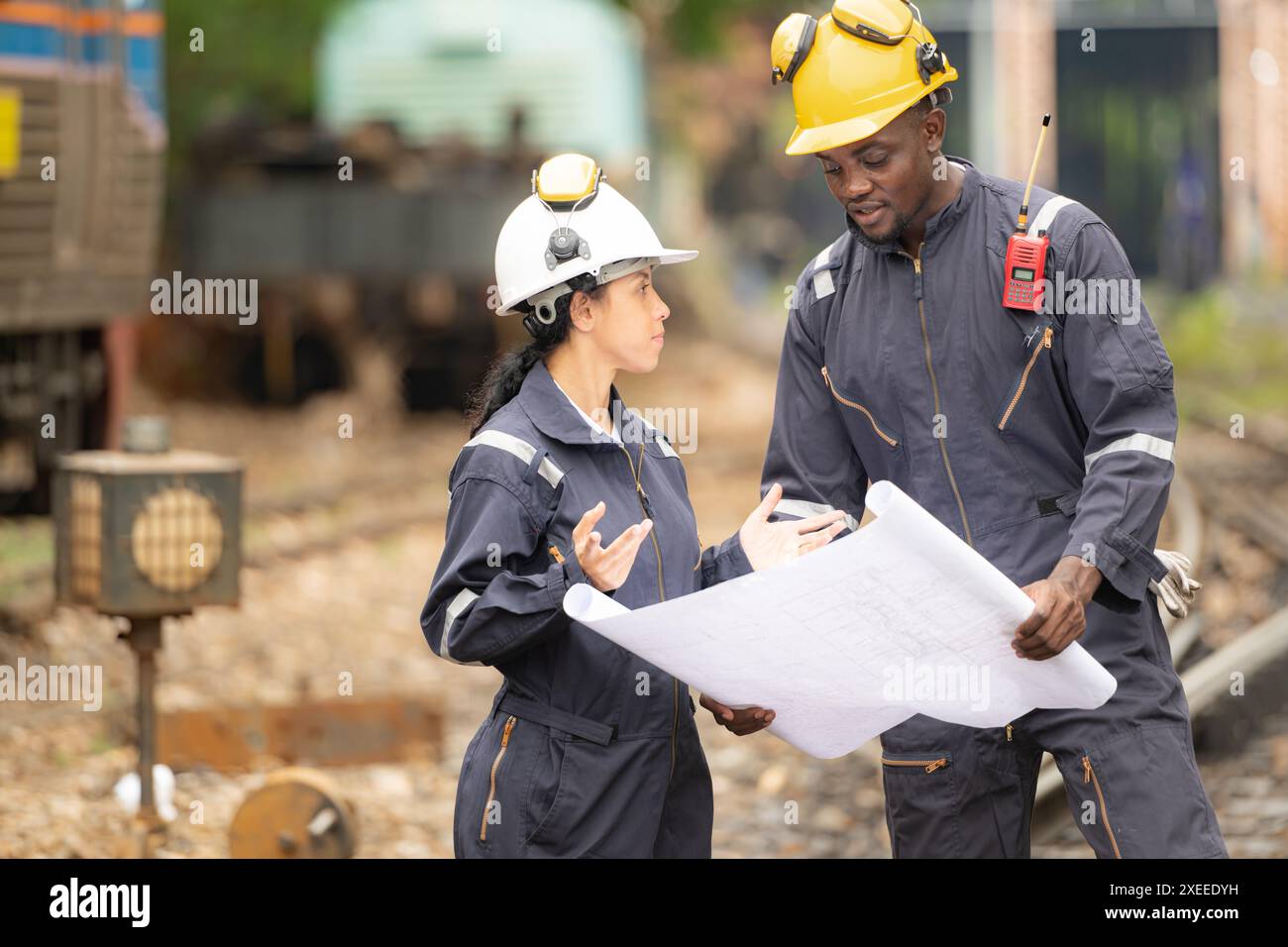 Person working on the railroad tracks hi-res stock photography and ...