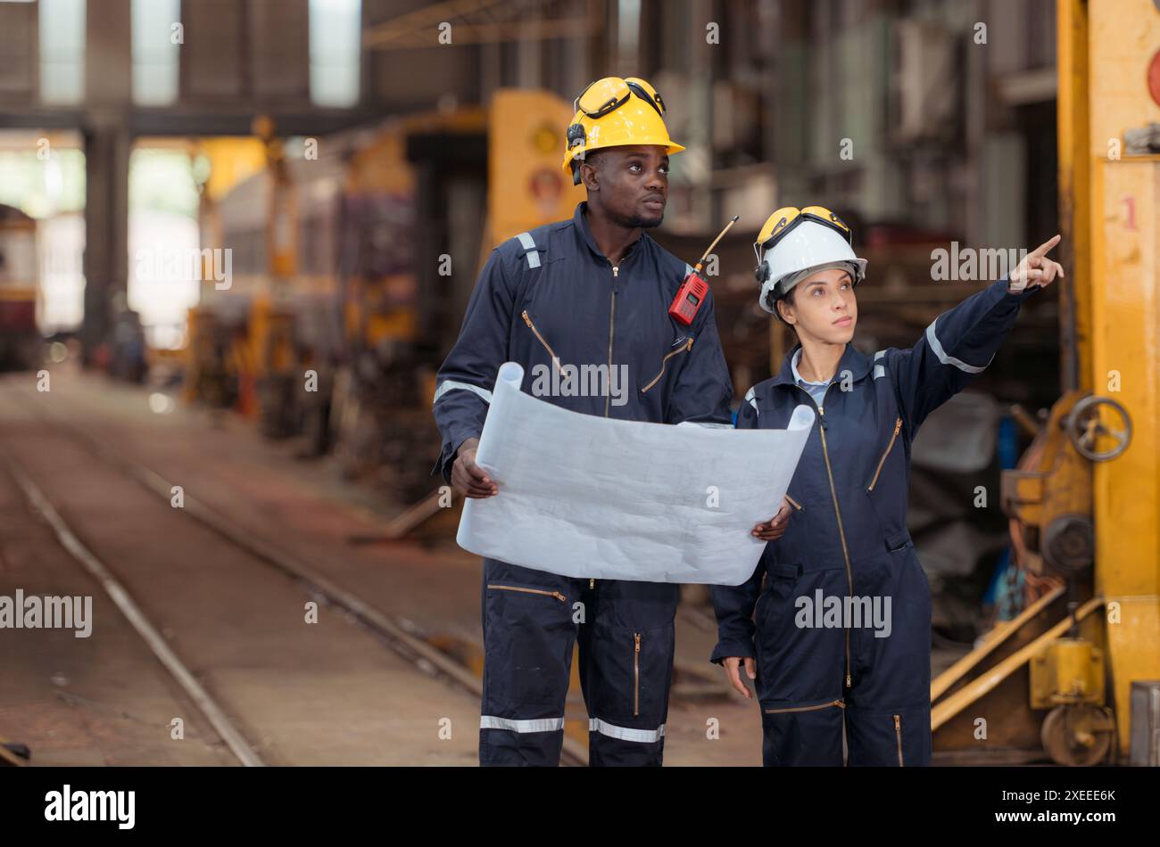 Railway technicians and engineers, Inspect the trains in train repair ...