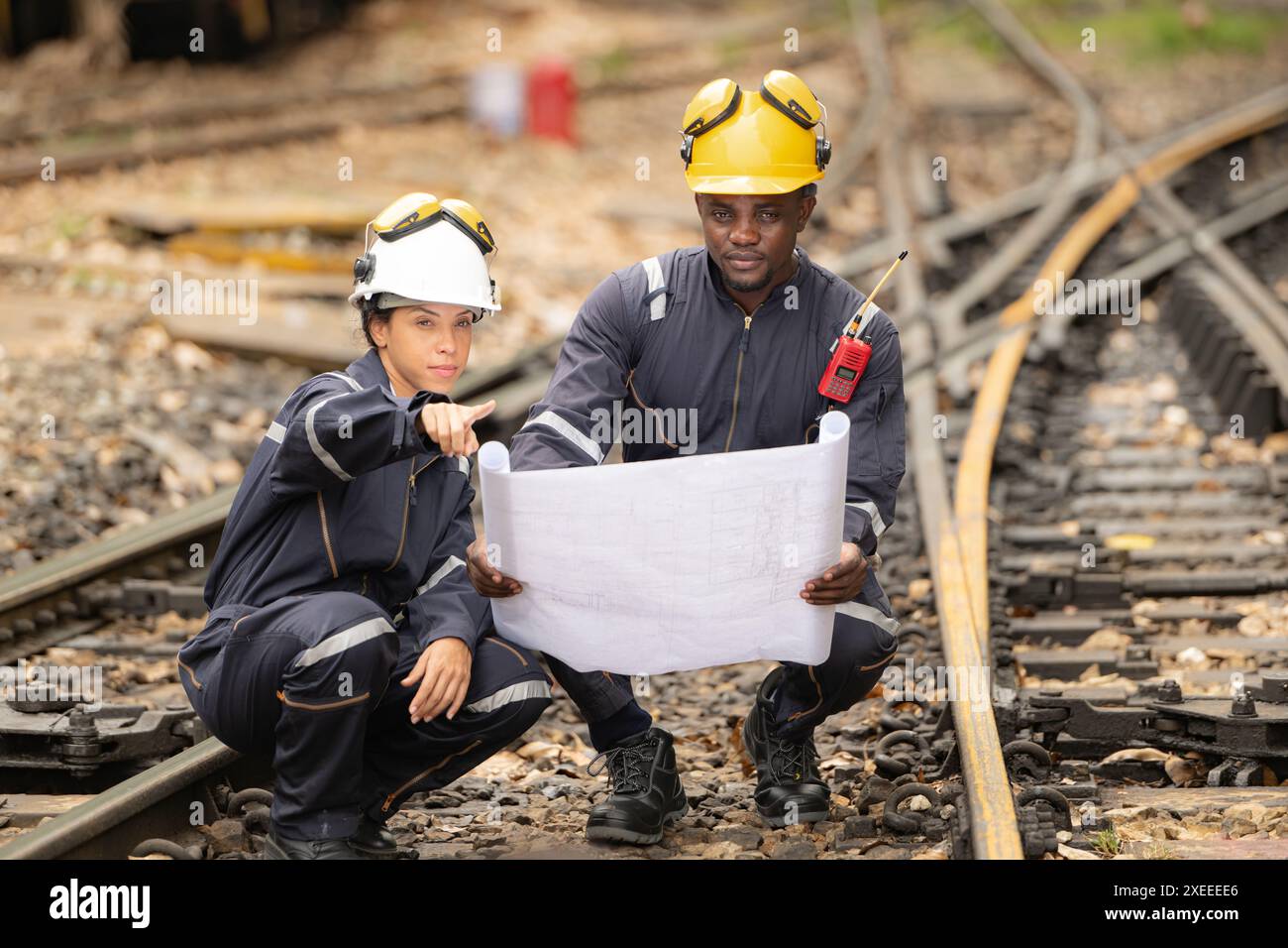 Railway engineers check track hi-res stock photography and images - Alamy