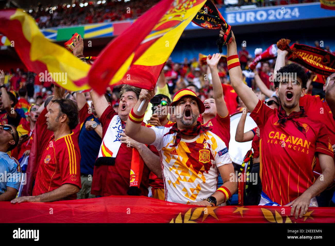 Fans von Spanien, GER, Albania (ALB) vs Spain (ESP), Fussball ...
