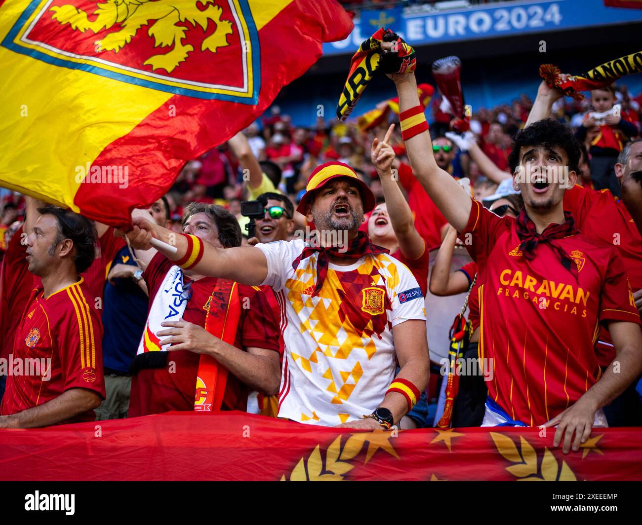 Fans von Spanien, GER, Albania (ALB) vs Spain (ESP), Fussball ...