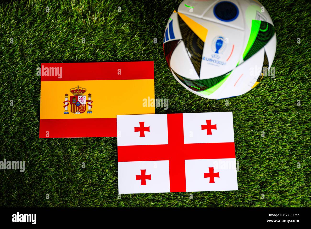 COLOGNE, GERMANY, 27. JUNE 2024: Spain vs Georgia Euro 2024 Last of 16 ...