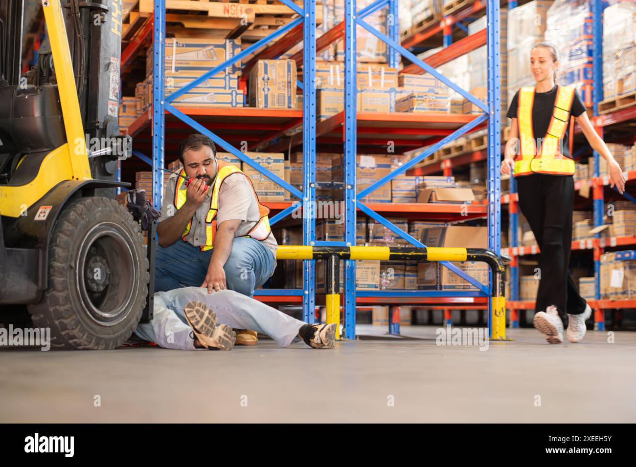 Forklift accident hi-res stock photography and images - Alamy