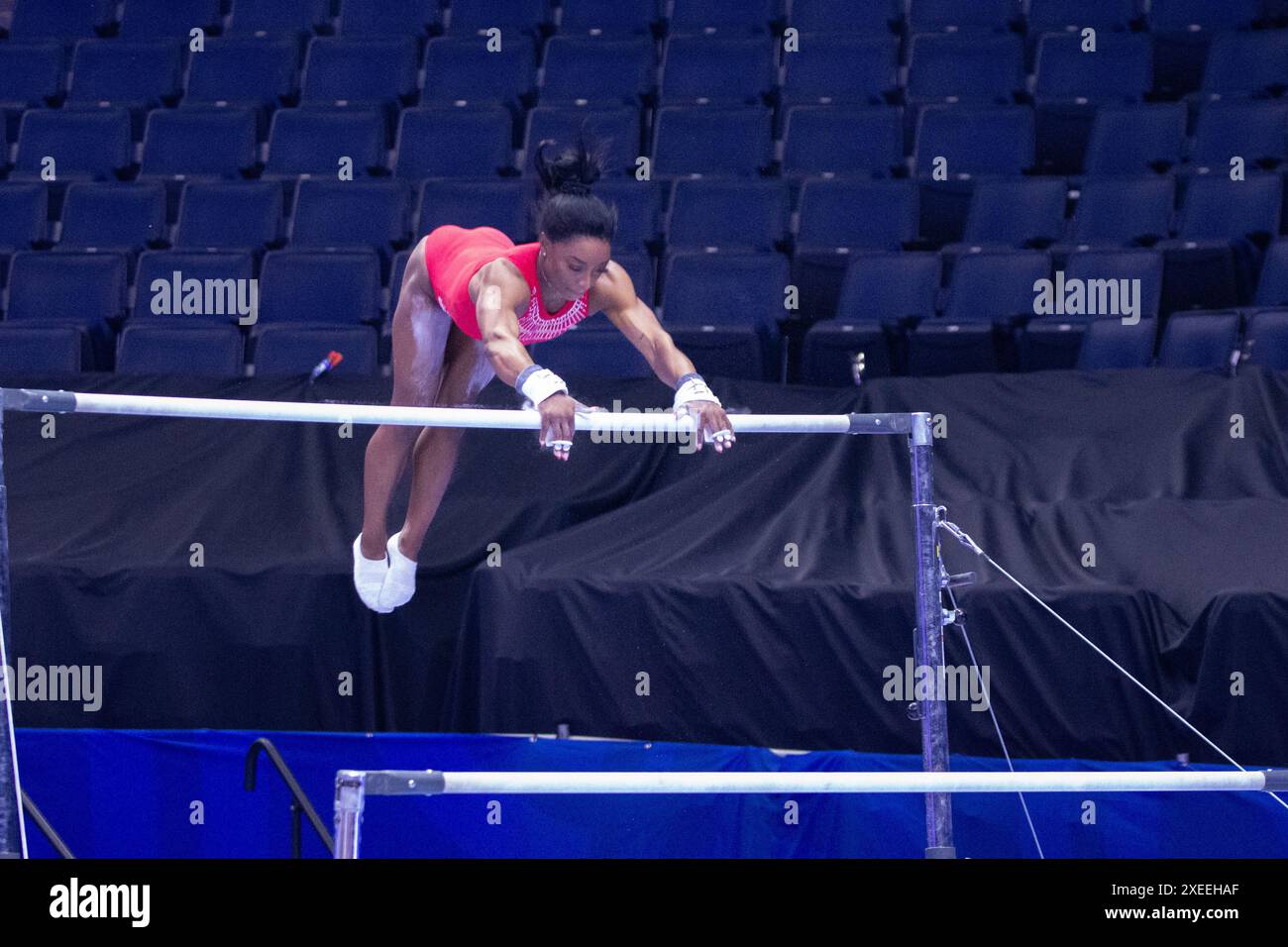 Minneapolis, Minnesota, USA. 26th June, 2024. SIMONE BILES trains on ...