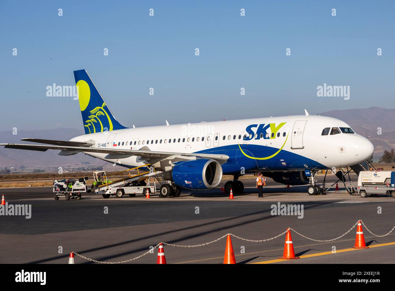 Airbus A319-111 of SKY Airlines, Chile, at Santiago Arturo Merino ...