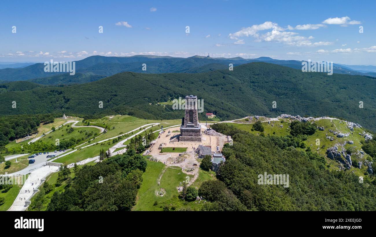 Aerial view of the monument to the fallen heroes of the first world war ...