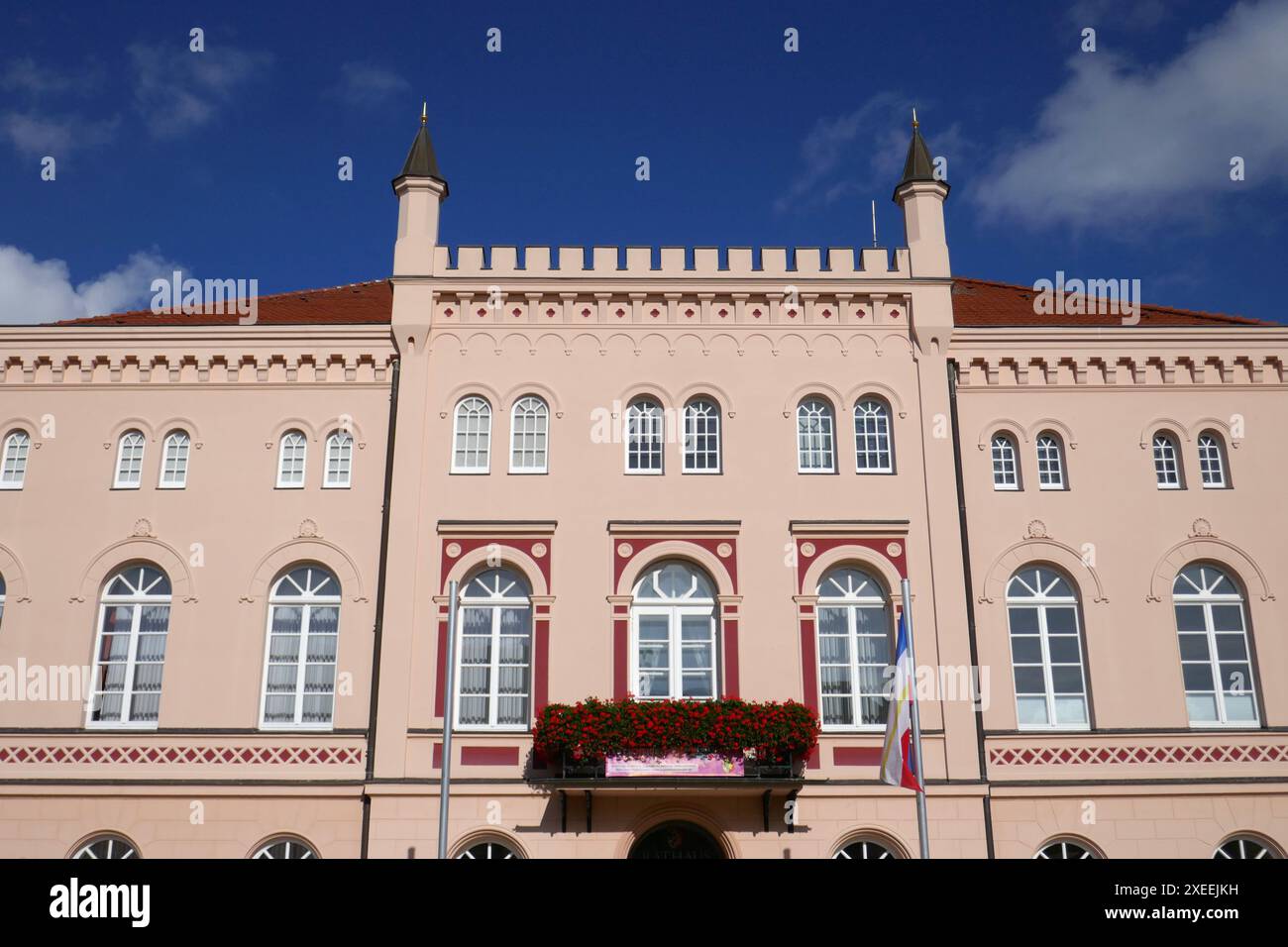 Sternberg town hall in Mecklenburg-Western Pomerania, Germany Stock ...