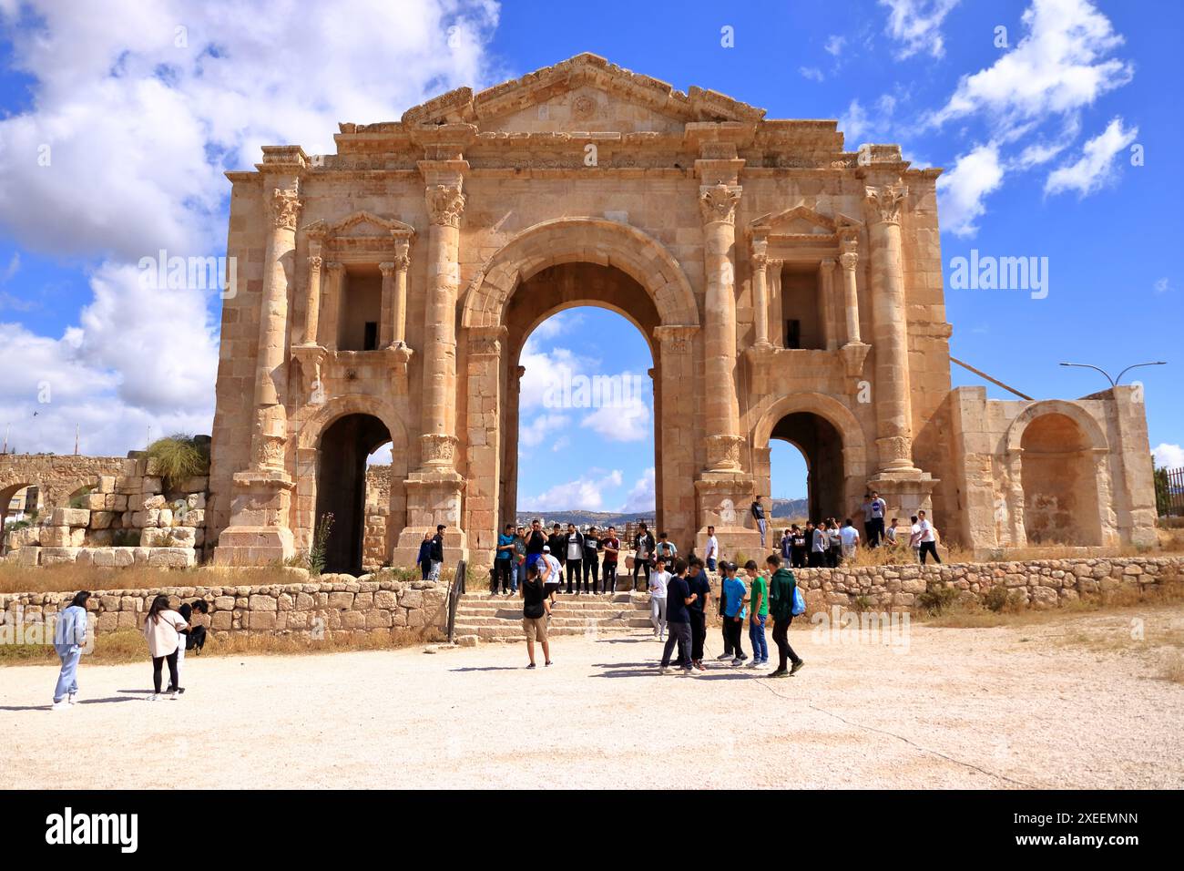 Jerash in Jordan - May 07 2024: Roman ruins in the Jordanian city of ...