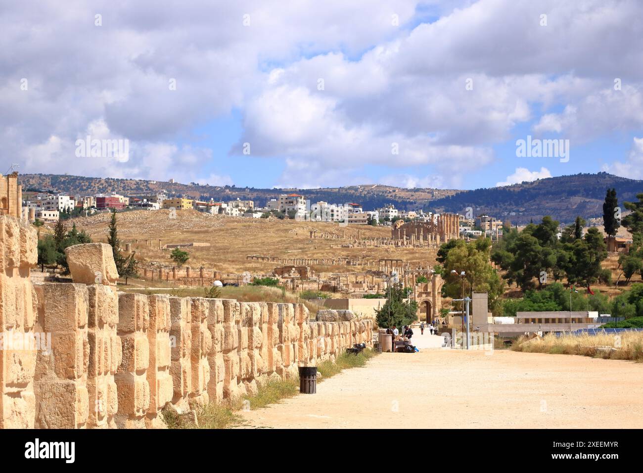 Jerash in Jordan - May 07 2024: Roman ruins in the Jordanian city of ...