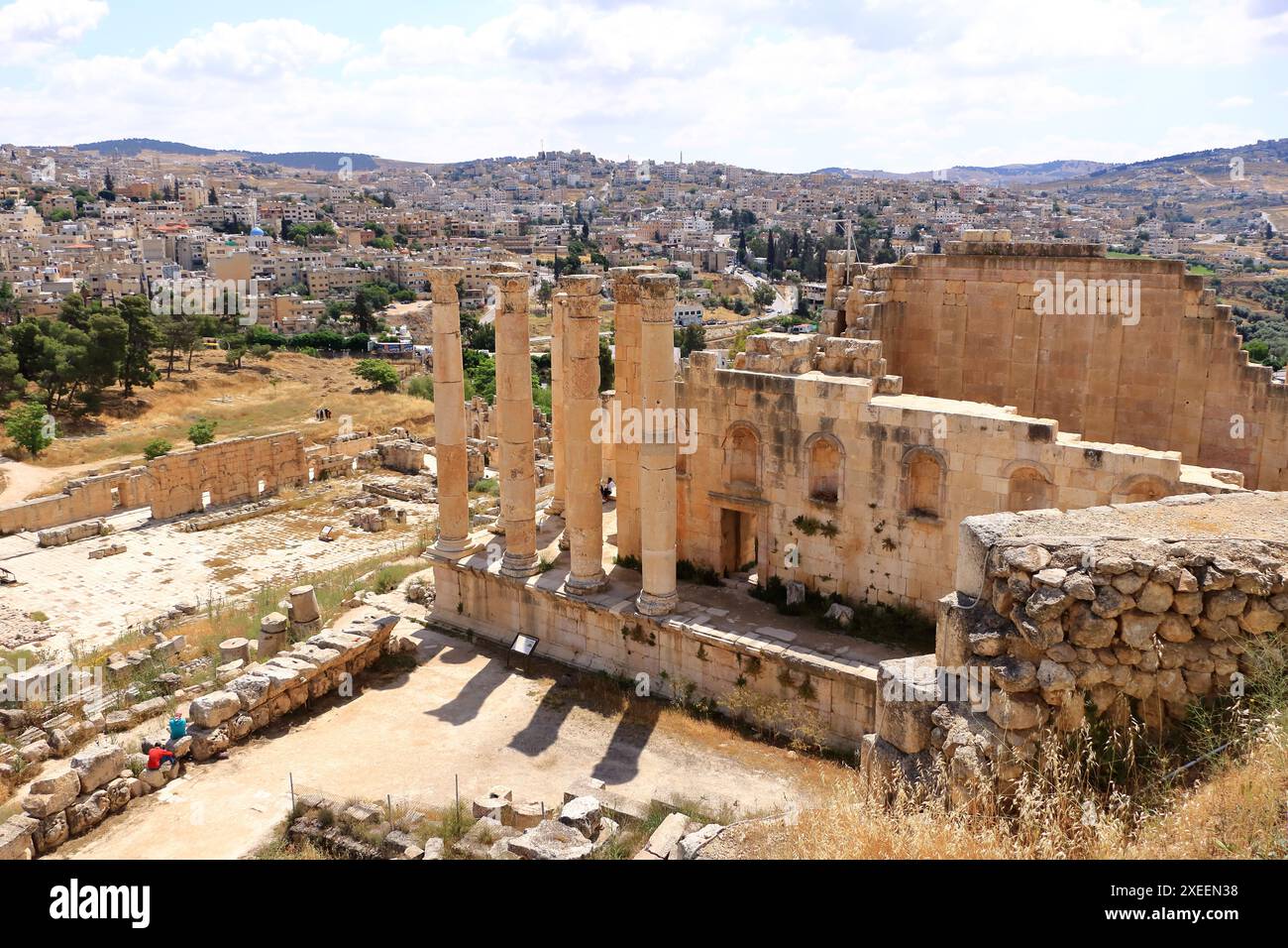 Jerash in Jordan - May 07 2024: Roman ruins in the Jordanian city of ...