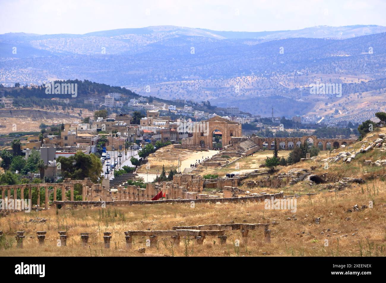 Jerash in Jordan - May 07 2024: Roman ruins in the Jordanian city of ...