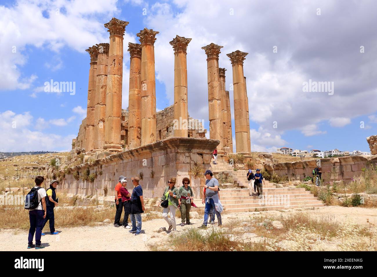 Jerash in Jordan - May 07 2024: Roman ruins in the Jordanian city of ...