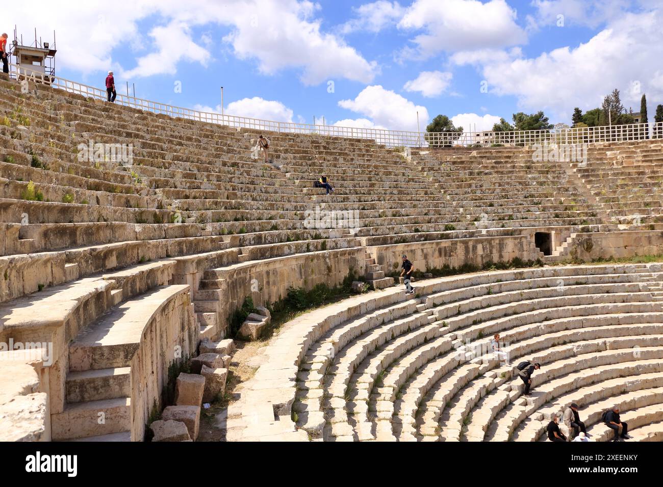 Jerash in Jordan - May 07 2024: Roman ruins in the Jordanian city of ...