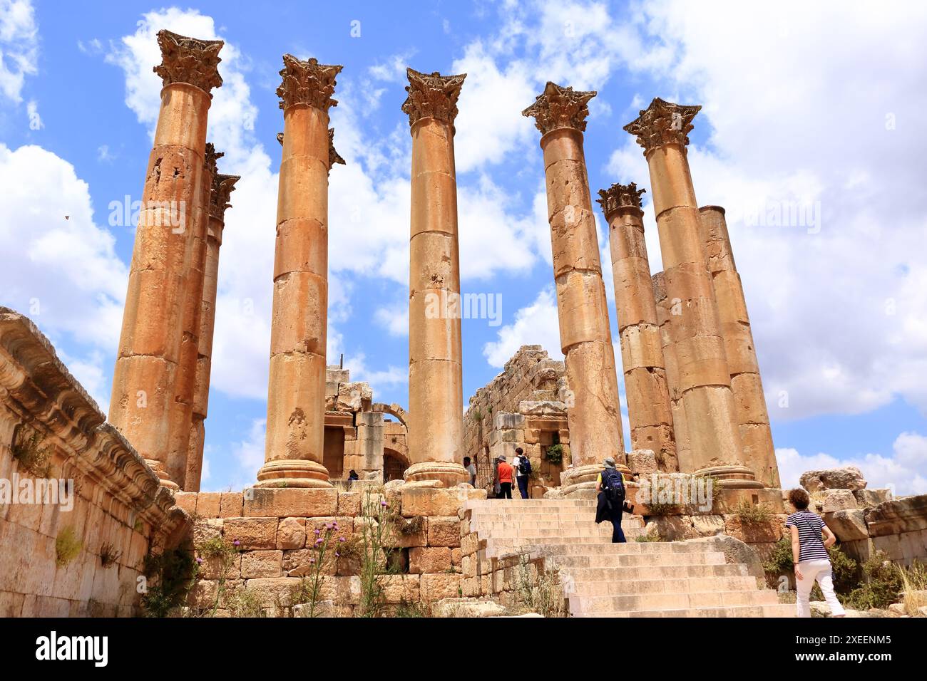 Jerash in Jordan - May 07 2024: Roman ruins in the Jordanian city of ...