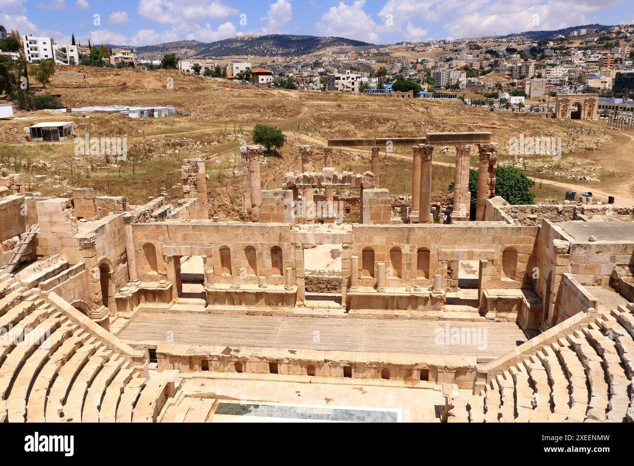 Jerash in Jordan - May 07 2024: Roman ruins in the Jordanian city of ...