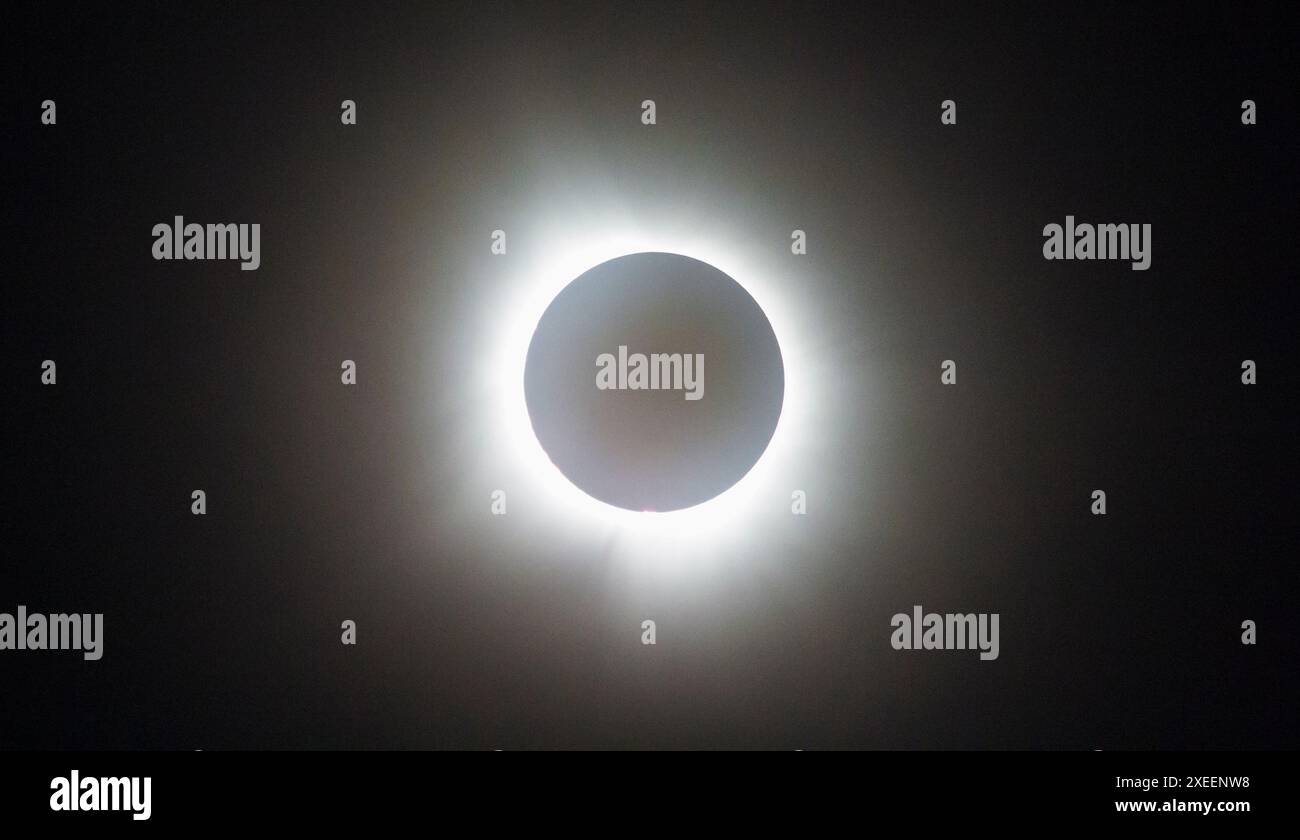 Total Solar Eclipse, Seen From Dublin, Ohio, April 8, 2024 Stock Photo ...