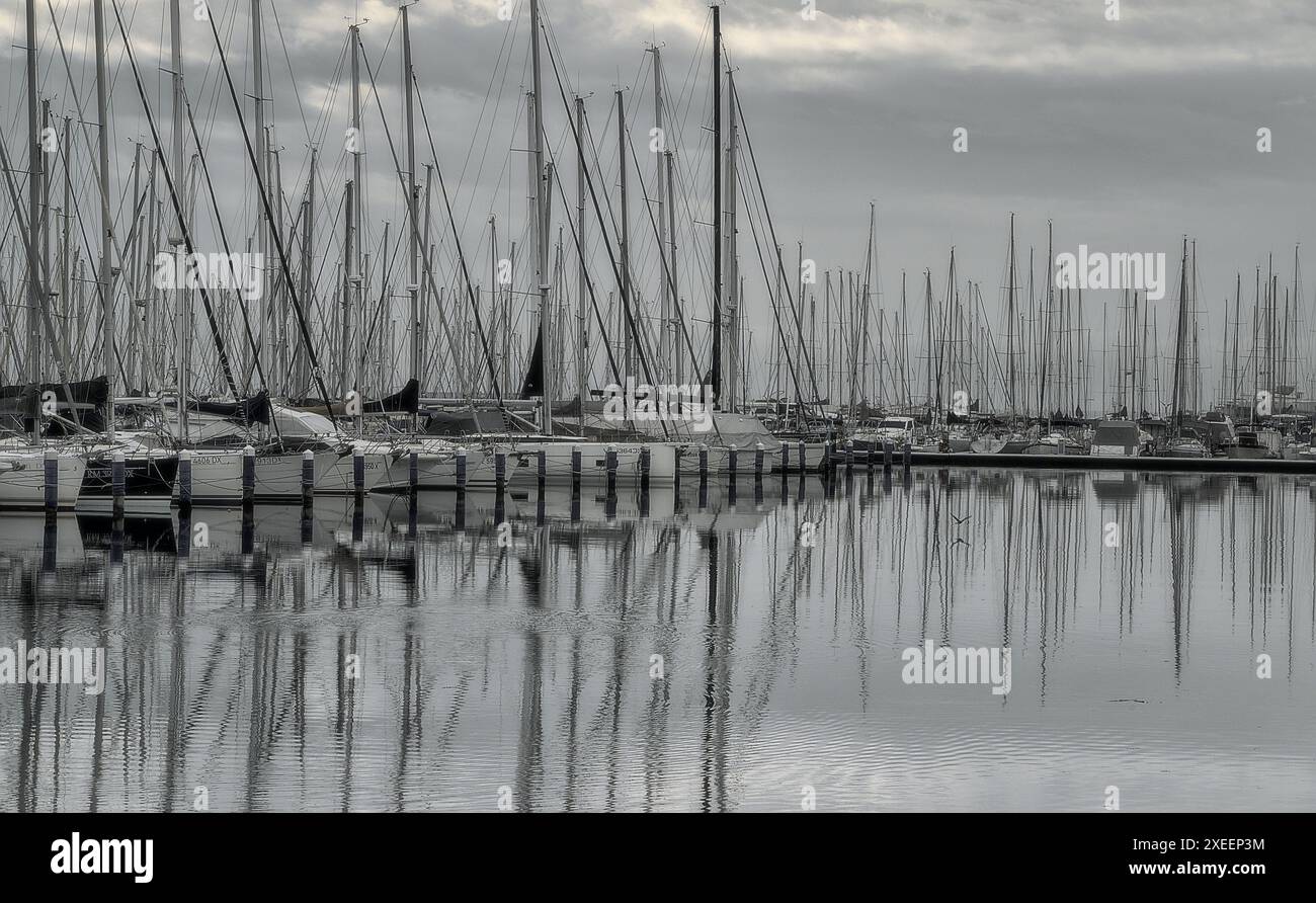 Ships and beach in Marina Romea (Ravenna Stock Photo - Alamy