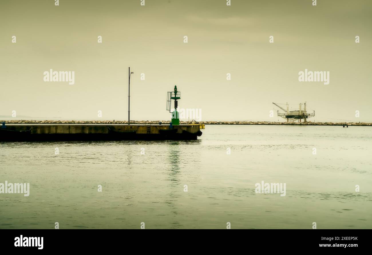 Ships and beach in Marina Romea (Ravenna Stock Photo - Alamy