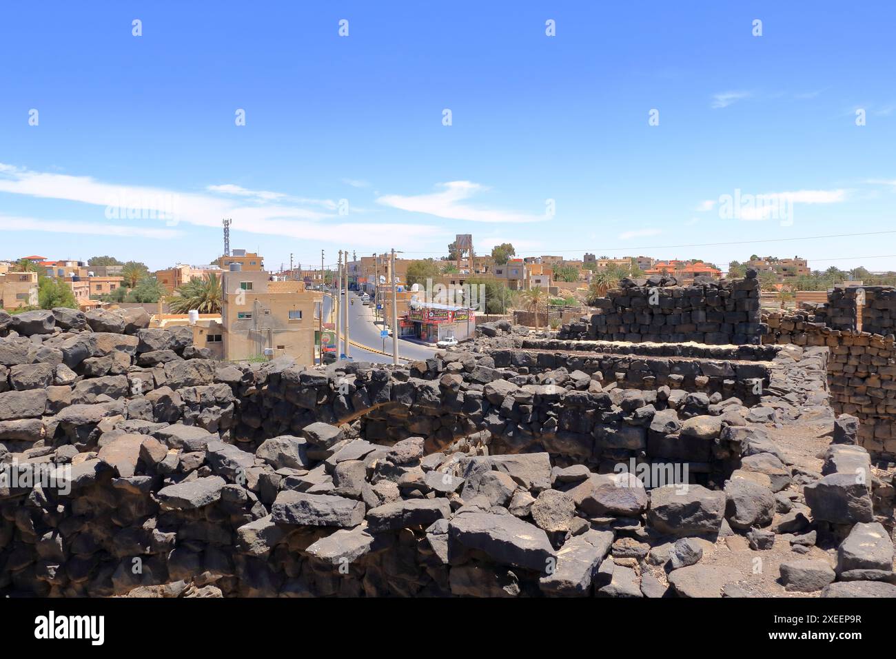 Al-Azraq in Jordan - May 08 2024: the small town in eastern jordan on ...