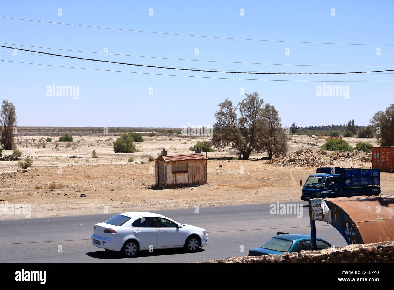 Al-Azraq in Jordan - May 08 2024: the small town in eastern jordan on ...