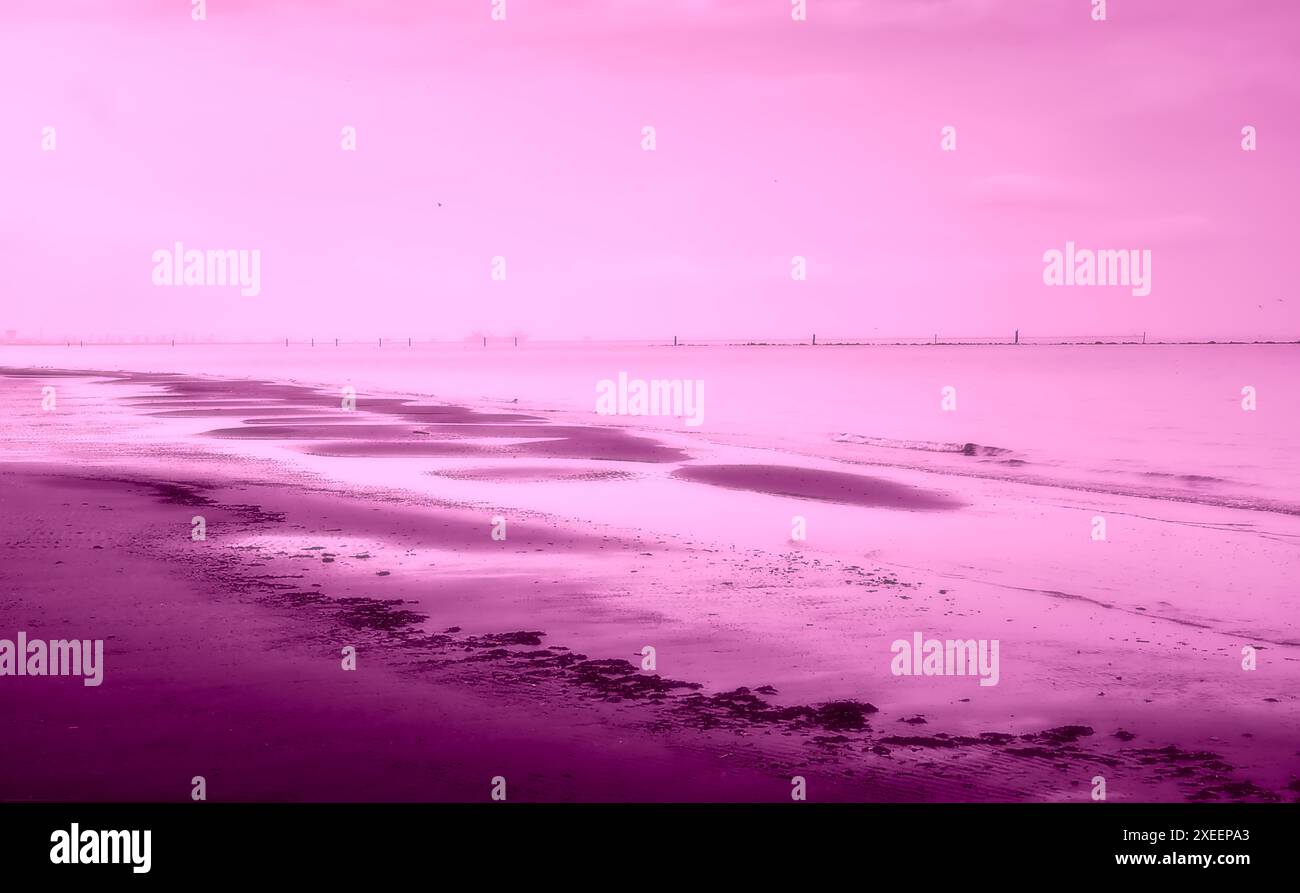 Ships and beach in Marina Romea (Ravenna Stock Photo - Alamy