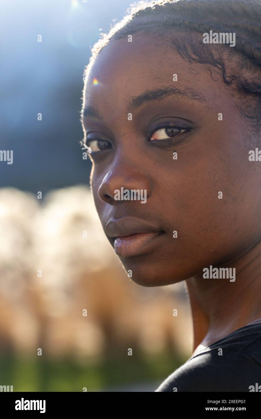 Close up serene woman hi-res stock photography and images - Alamy