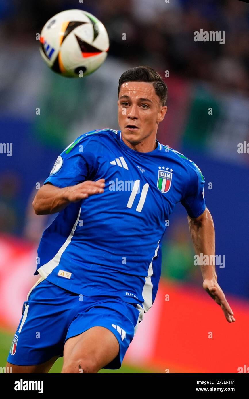Lipsia, Germany. 27th June, 2024. Italy's Giacomo Raspadori during the ...
