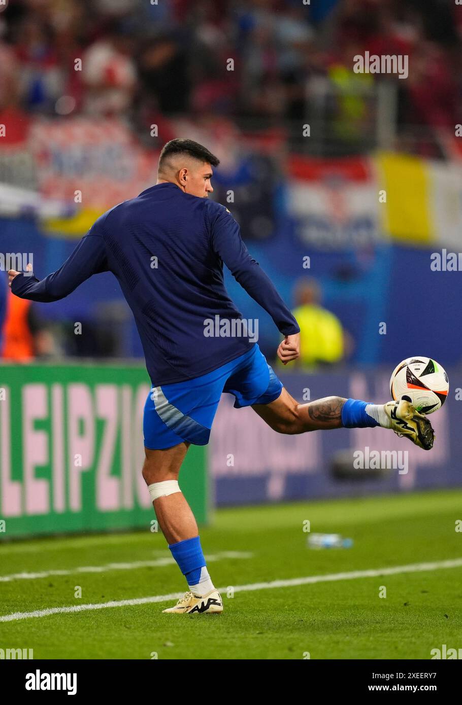 Lipsia, Germany. 27th June, 2024. Italy's Raoul Bellanova during the ...