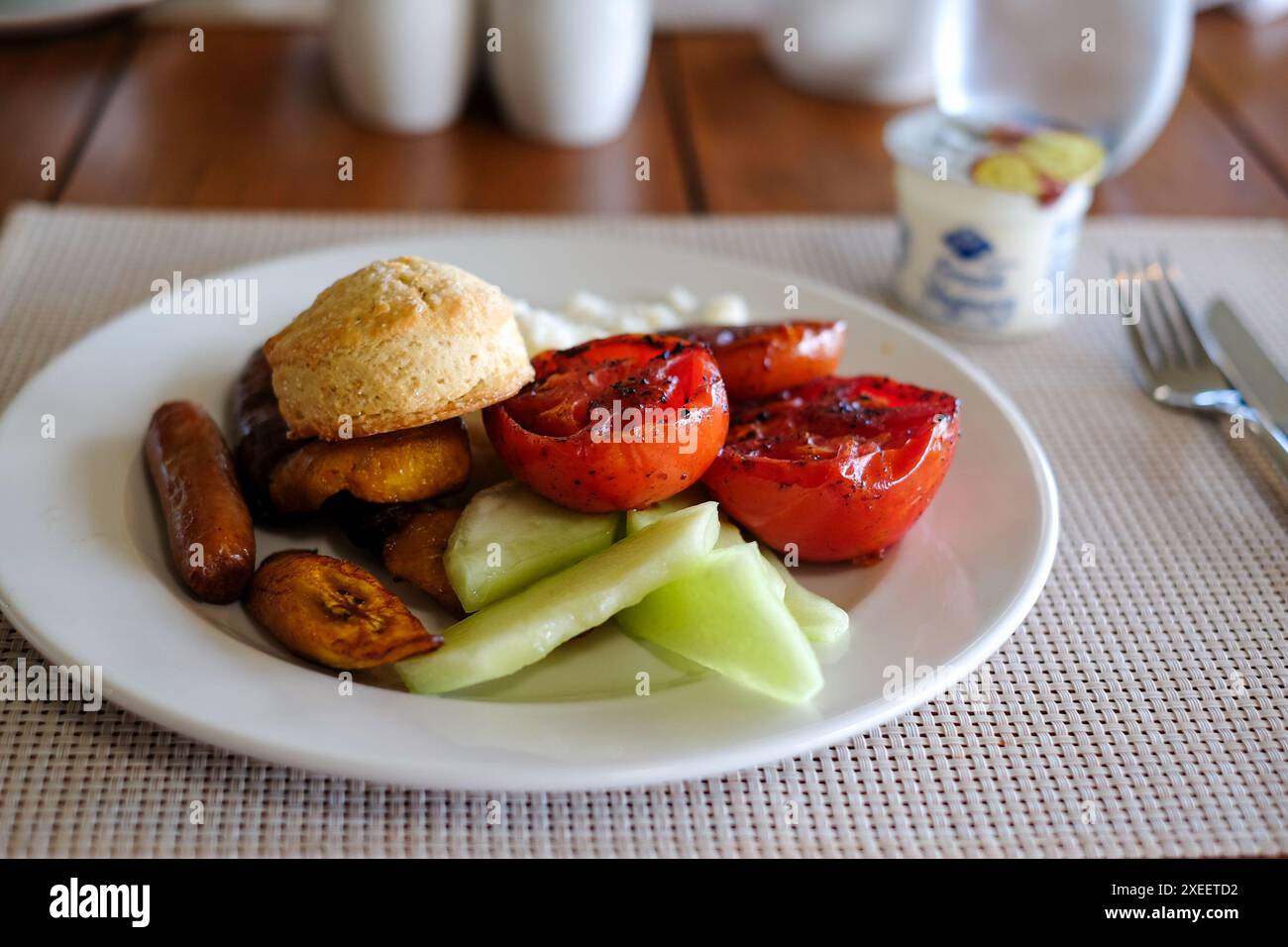 Breakfast food in restaurant Stock Photo - Alamy